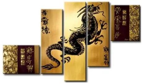 Vícedílné obrazy - Čínský drak