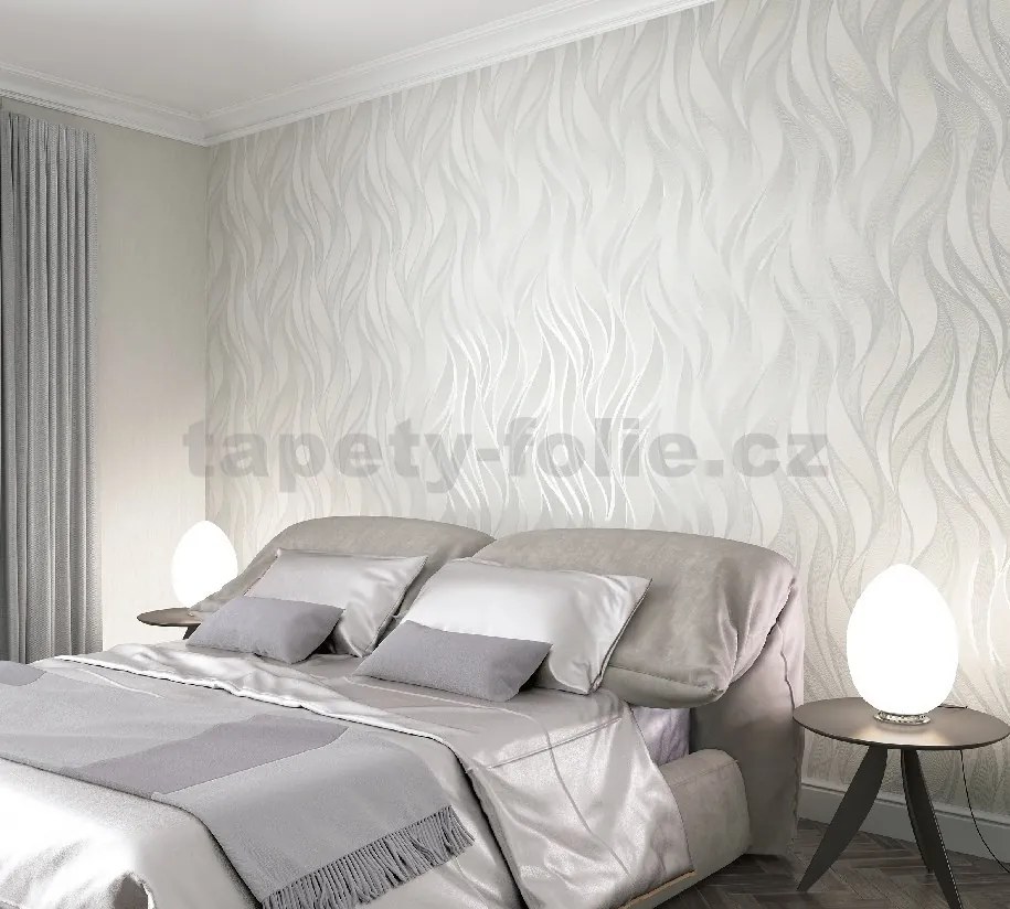 Vliesové tapety na zeď Hailey 82232, rozměr 10,05 m x 0,53 m, vlnovky černobílé, NOVAMUR 6794-20