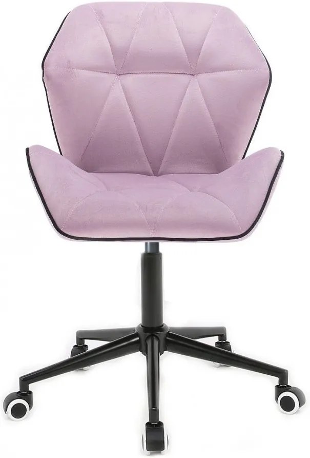 LuxuryForm DESIGN Otočná židle MILANO MAX VELUR na černé podstavě s kolečky - levandule