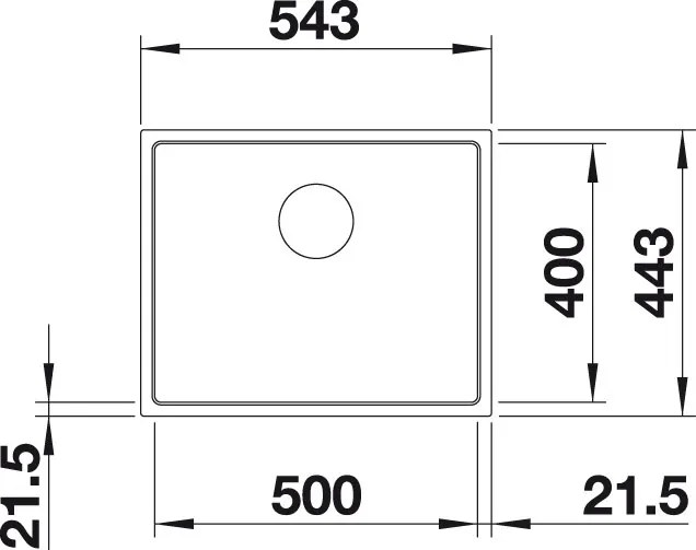 Granitový dřez Blanco SUBLINE 500 IF Steel Frame antracit 519430
