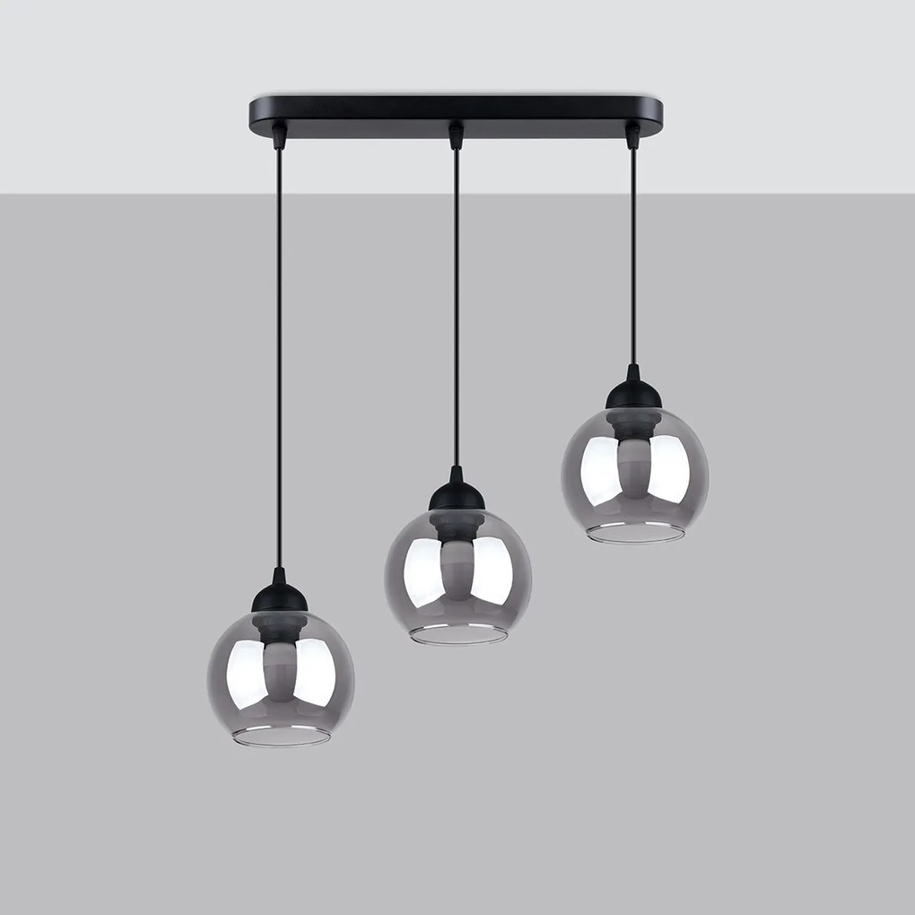 Sollux Lighting Závěsné svítidlo ALINO 3 Černá