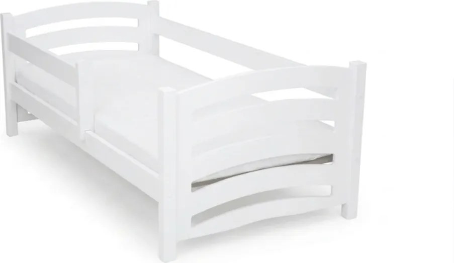 Dětská postel MELA 80 x 160 cm, bílá Matrace: Matrace EASYSOFT 8 cm, Rošt: Bez roštu