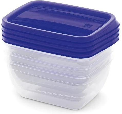 KIS Kis Set Food Box VEDO 4x0,75L modrý