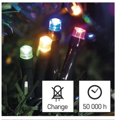 Vánoční osvětlení EMOS D4AM01 ZY0811T 40LED řetěz 4m multicolor s časovačem