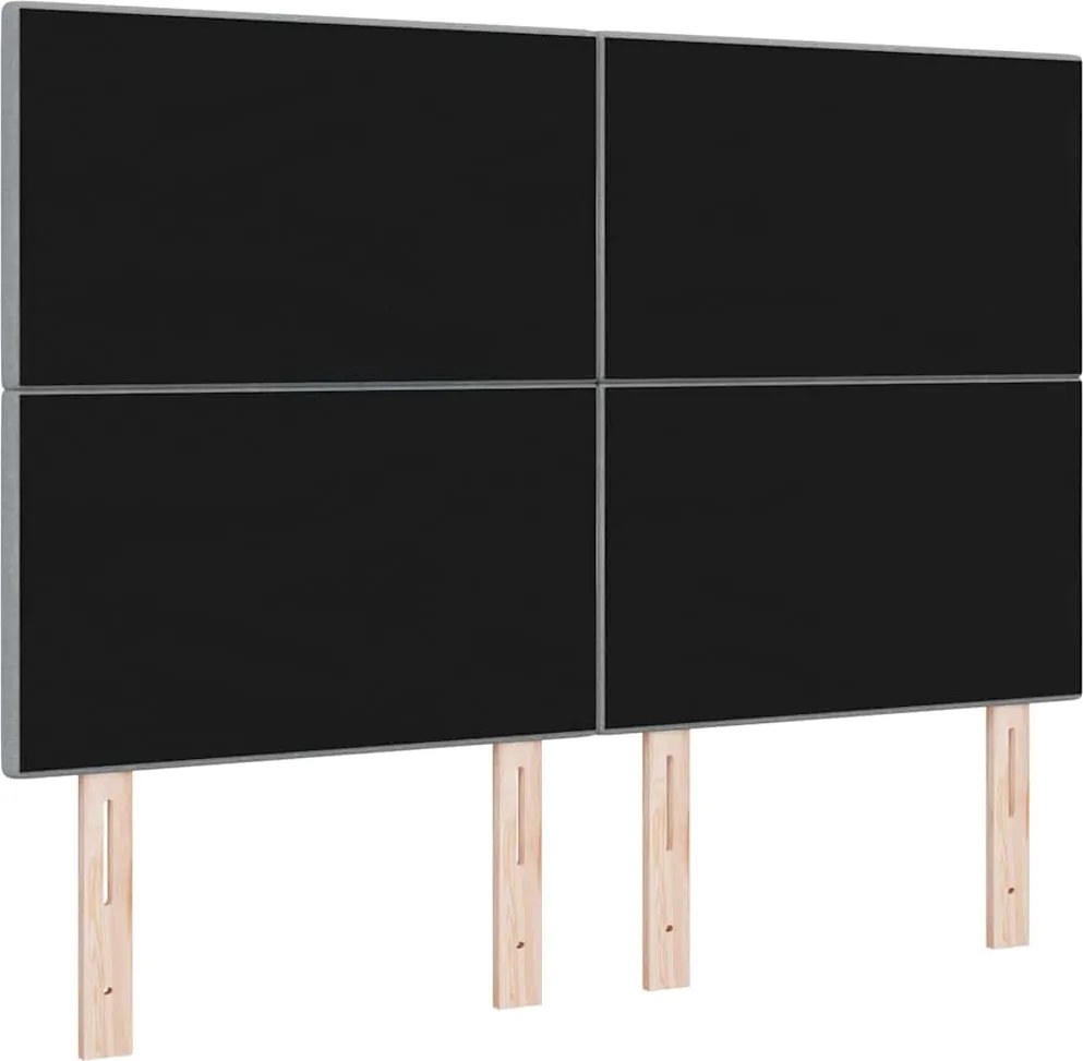 Výškově nastavitelné čelo postele Světle šedá 144 cm textil 3337821