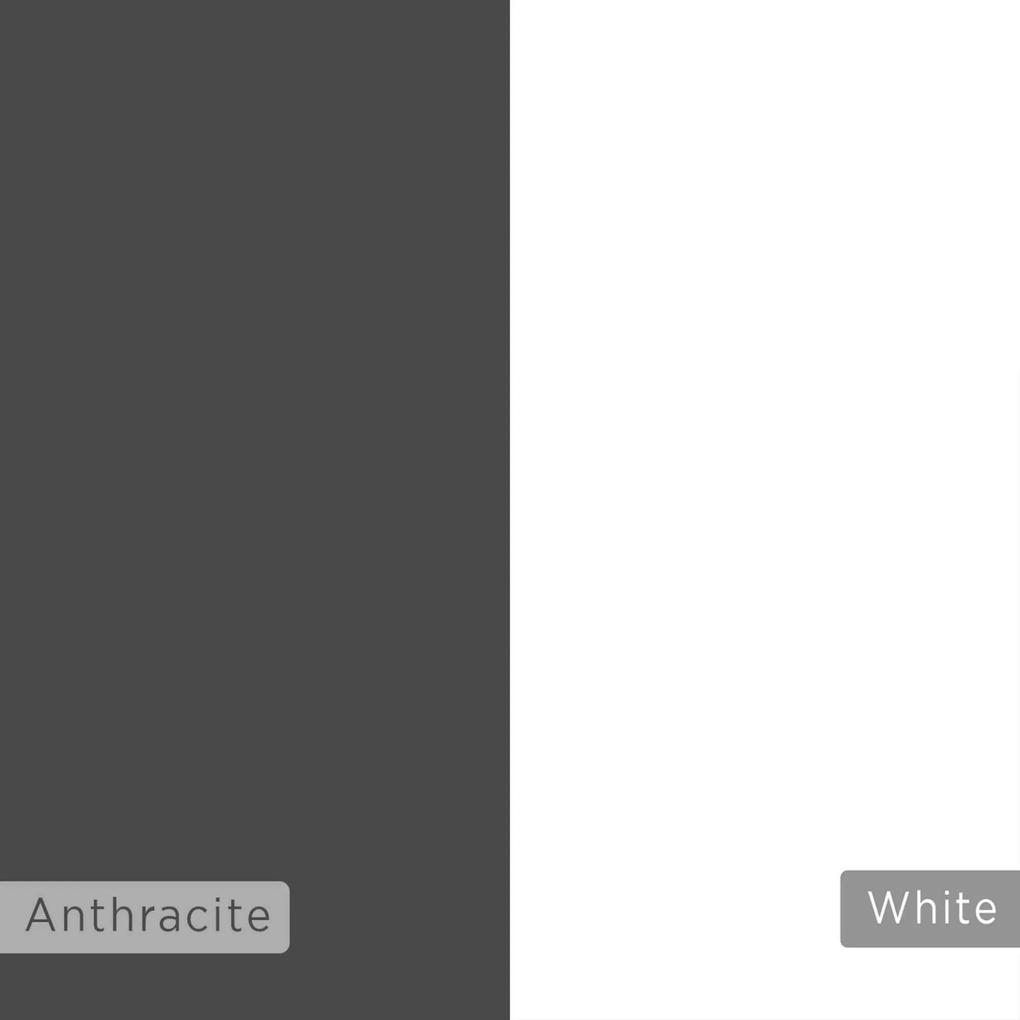Designová předsíňová sestava MEILO, bílá / antracit