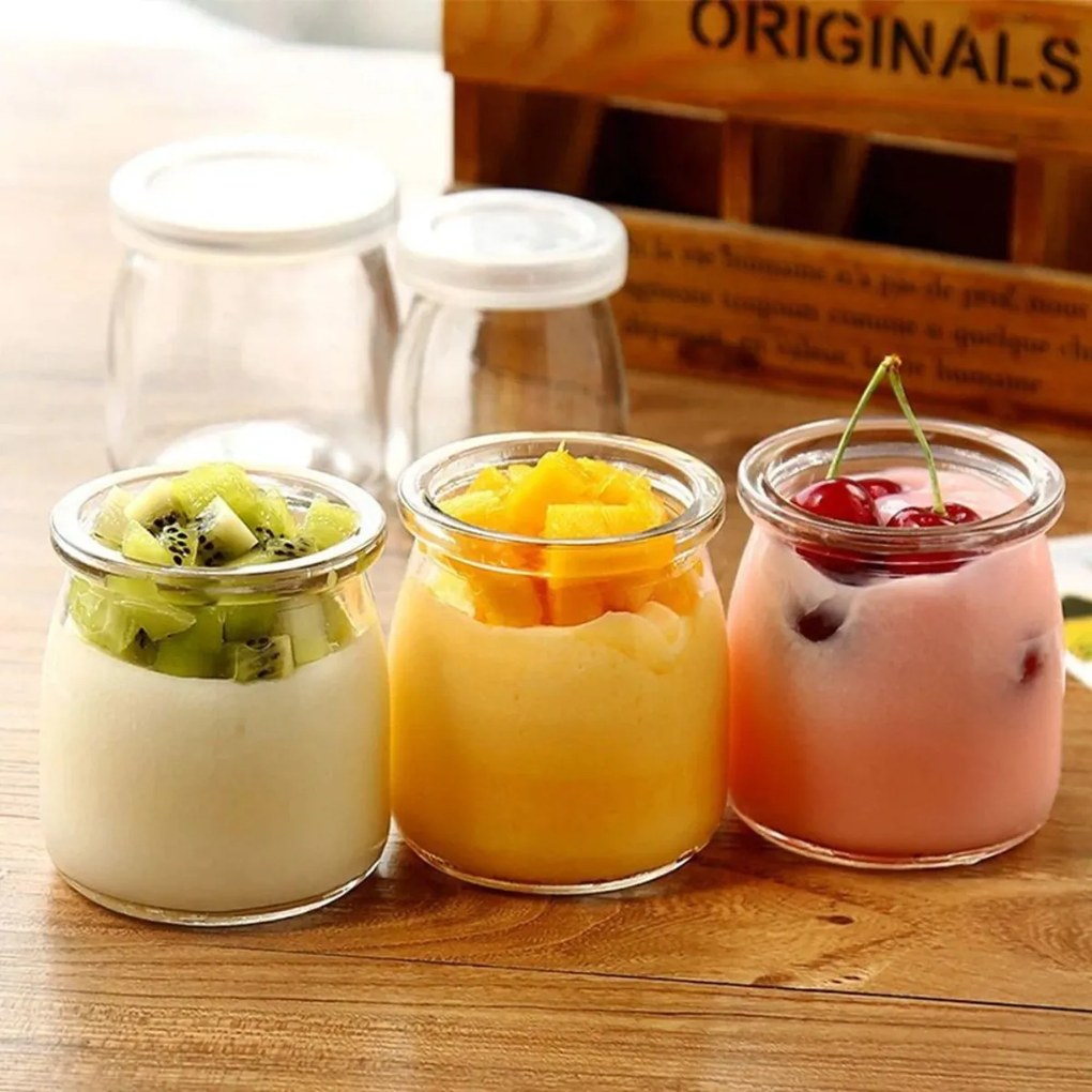 Orion 4 sklenice na jogurt a dezert s víčkem 4ks x 130ml YOGO