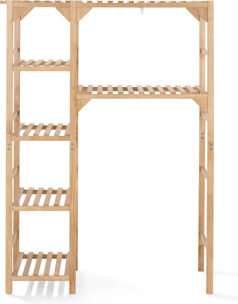 Tchibo - Regál na pračku s bočním prvkem - barva: hnědá