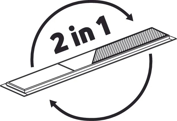 Deante Sprchový odtokový žlab 2in1 60 cm - KOS R06D