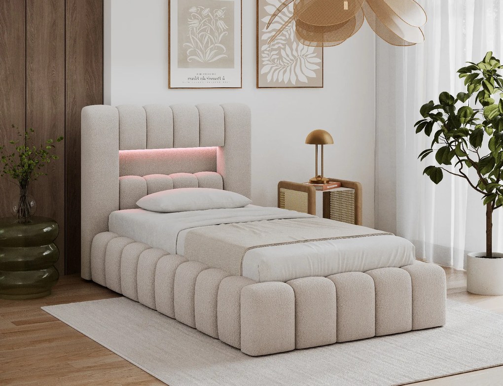 Postel Lamica 90x200 + Kovový rám/plynový výtah/kontejner