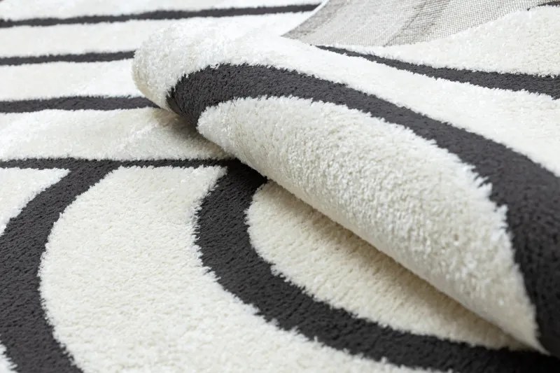 Dywany Łuszczów, Kusový koberec Mode 8631 geometric cream/black, 160x220, černobílá, kancelář
