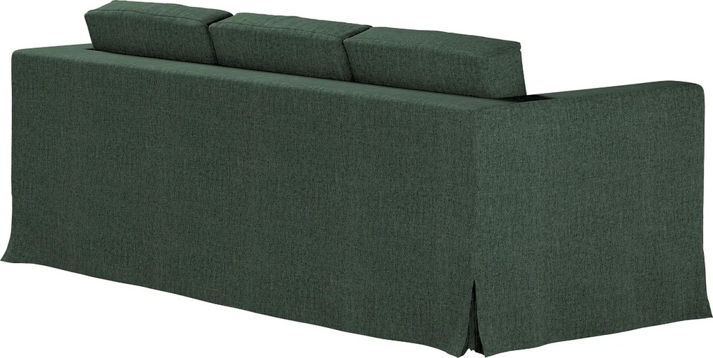 Potah na pohovku IKEA Karlanda 3-místná nerozkládací, dlouhý barva zelená látka pletený vzor