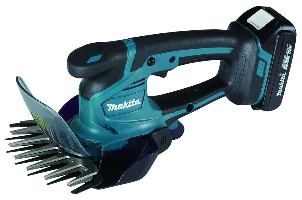 Makita - 18V AKU nůžky na trávu, 1x aku 1,5 Ah, nabíječka DUM604SYX