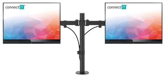 CONNECT IT CMF-3203-BK - Univerzální držák na 2 monitory 13-32” černá