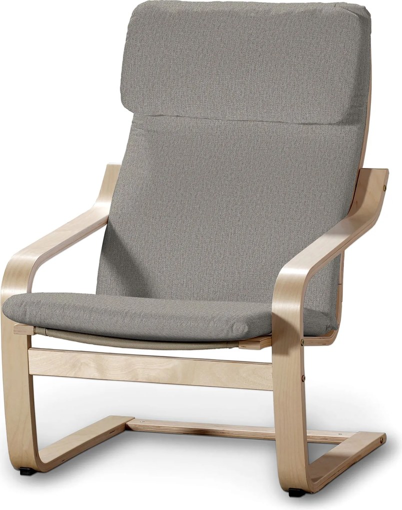 Sedák na křeslo IKEA Poäng barva šedá látka pletený vzor