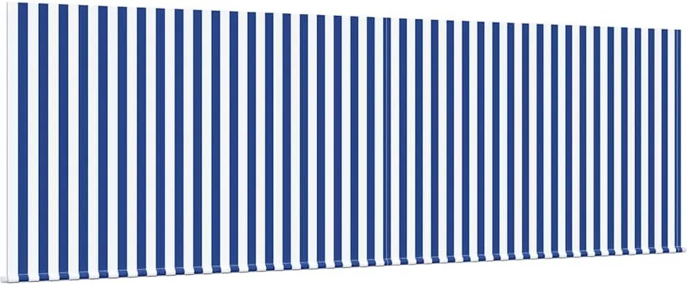 Stahovací markýza Modrá a bílá 400 × 300 cm Polyester a hliník 3330488