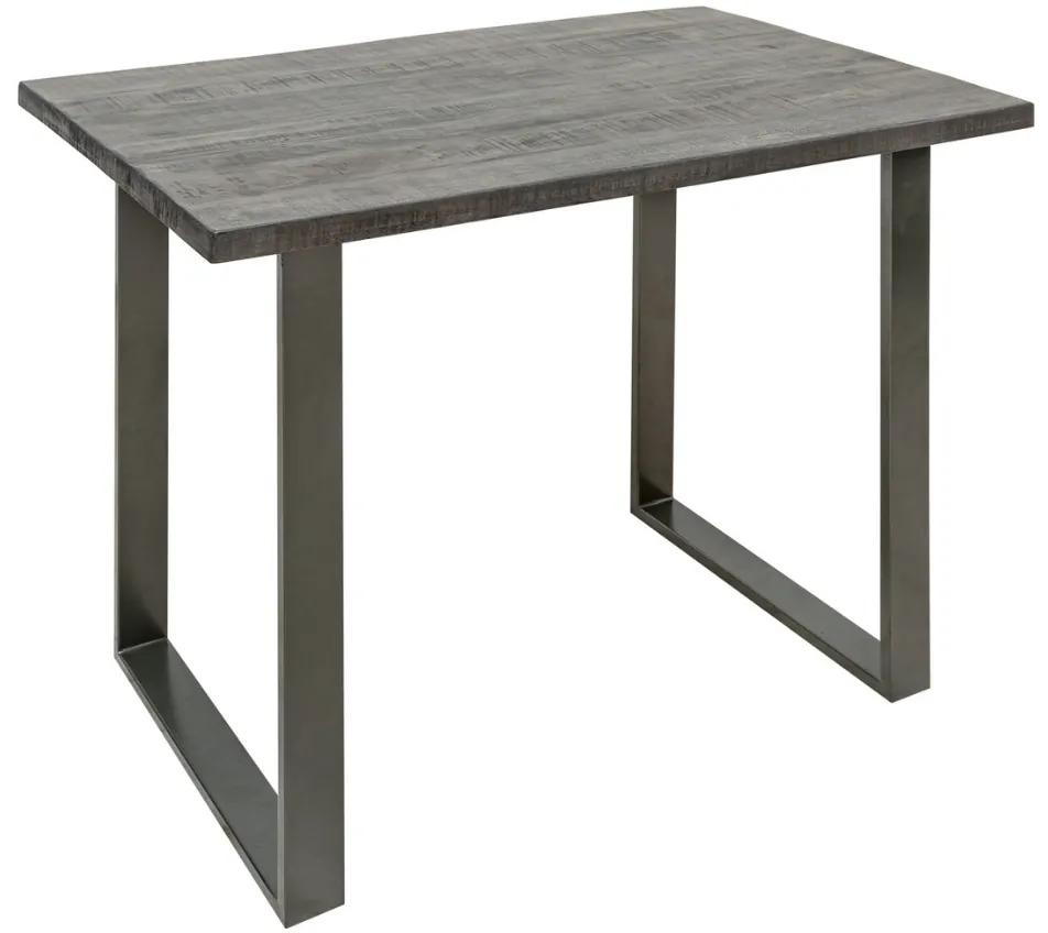OnaDnes -20% Moebel Living Šedý masivní mangový barový stůl Fabio 120 x 80 cm