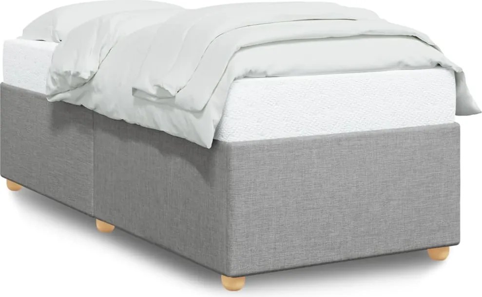 Rám postele bez matrace světle šedá 100 x 200 cm textil 3284708