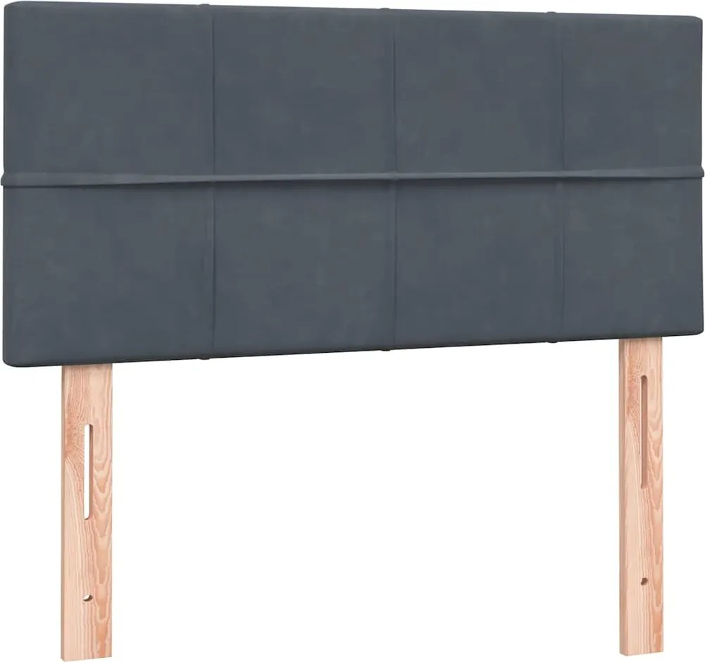 Box spring postel s matrací tmavě šedá 80x220 cm samet 3317548