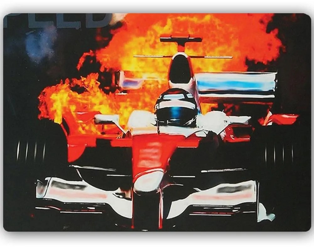 CARO Kovový obraz - Formula 1 60x40 cm