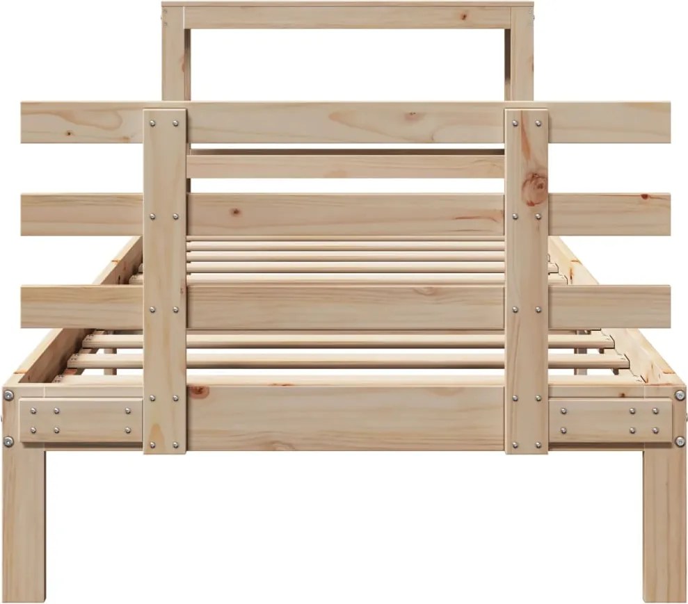 Rám postele s čelem 90 x 190 cm masivní borovice 3306098