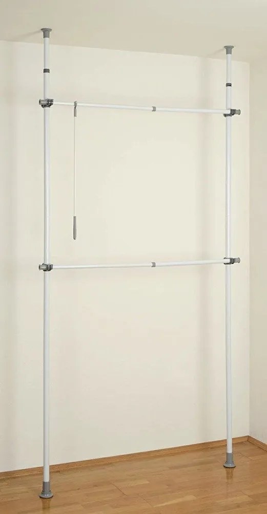 Teleskopický věšák na šaty HERKULEX FLEX, 165-300 x 116-190 x 36 cm, WENKO