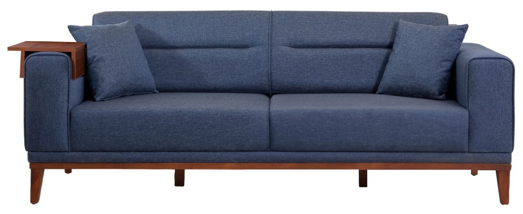 Hanah Home Pohovka LIONES s odkládacím stolkem tmavě modrá 223 cm