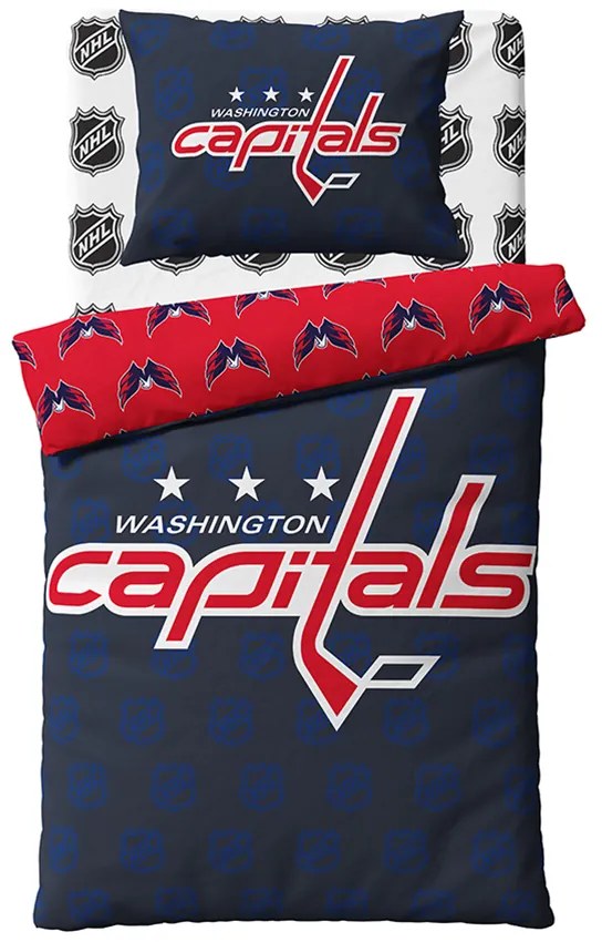 Hokejové povlečení NHL Washington Capitals Shields Velikost: 135x200 + 80x80 cm