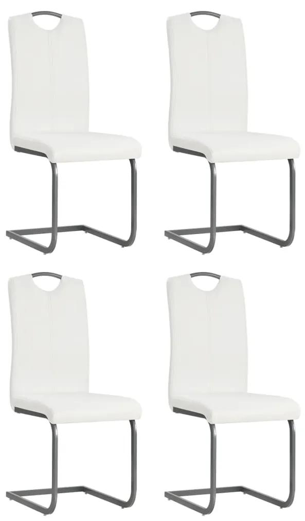 246196 vidaXL Jídelní židle 4 ks bílé umělá kůže