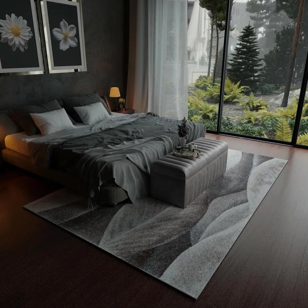 JUTEX Kusový koberec JASPER 40235 895 šedý BARVA: Šedá, ROZMĚR: 200x290 cm