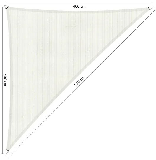 Lazy Momo Sluneční Trojúhelník 90° shadow - 4,0 x 4,0 x 5,7 m Barva: Sahara Písková