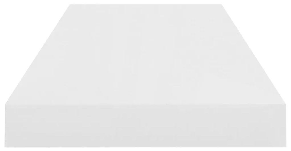 Plovoucí nástěnné police 2 ks lesklé bílé 60x23,5x3,8 cm MDF - Default Title