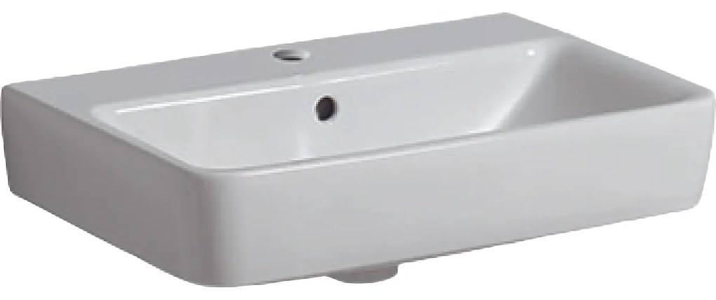 Geberit Selnova Compact - Umyvadlo 550x370 mm, s 1 otvorem pro baterii, s přepadem, bílá 501.509.00.1