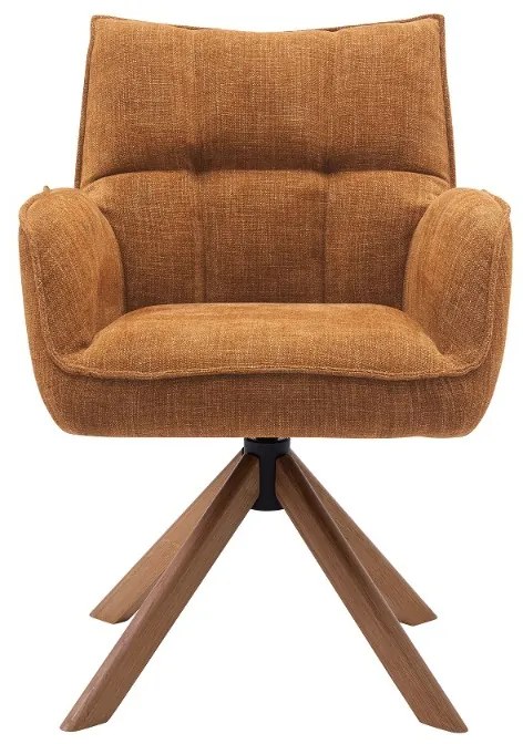 Designová otočná židle Callahan II skořicová