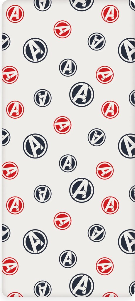 Jemné flanelové napínací prostěradlo, 90-100 x 200 cm (Marvel Avengers)