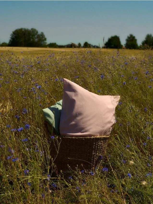 Sinsay - Povlak na polštář - pastelová růžová