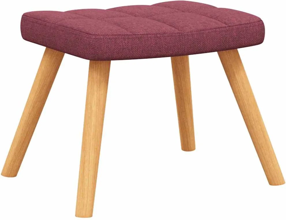 Relaxační křeslo se stoličkou vínové textil 327938