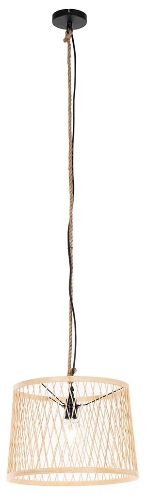 Venkovská venkovní závěsná lampa ratanová 40 cm - Calamus