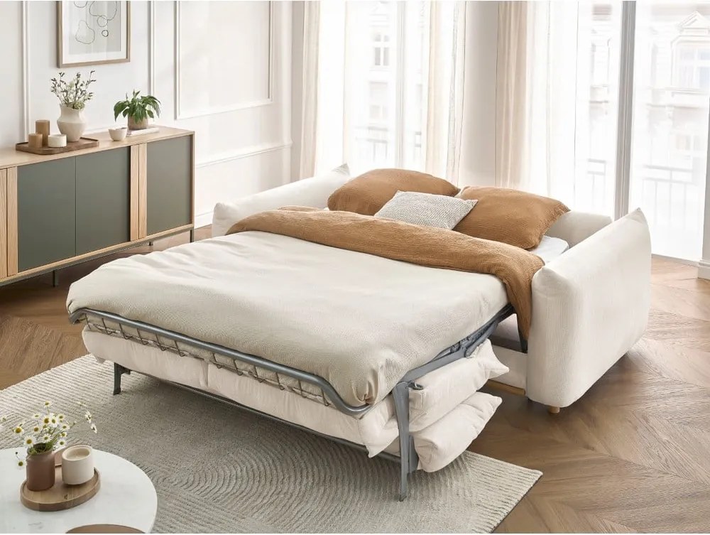 Krémová rozkládací pohovka 234 cm Ernest – Bobochic Paris
