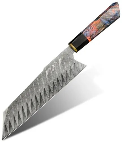 KnifeBoss kuchařský damaškový nůž Chef / Kiritsuke 8" (200 mm) Chameleon