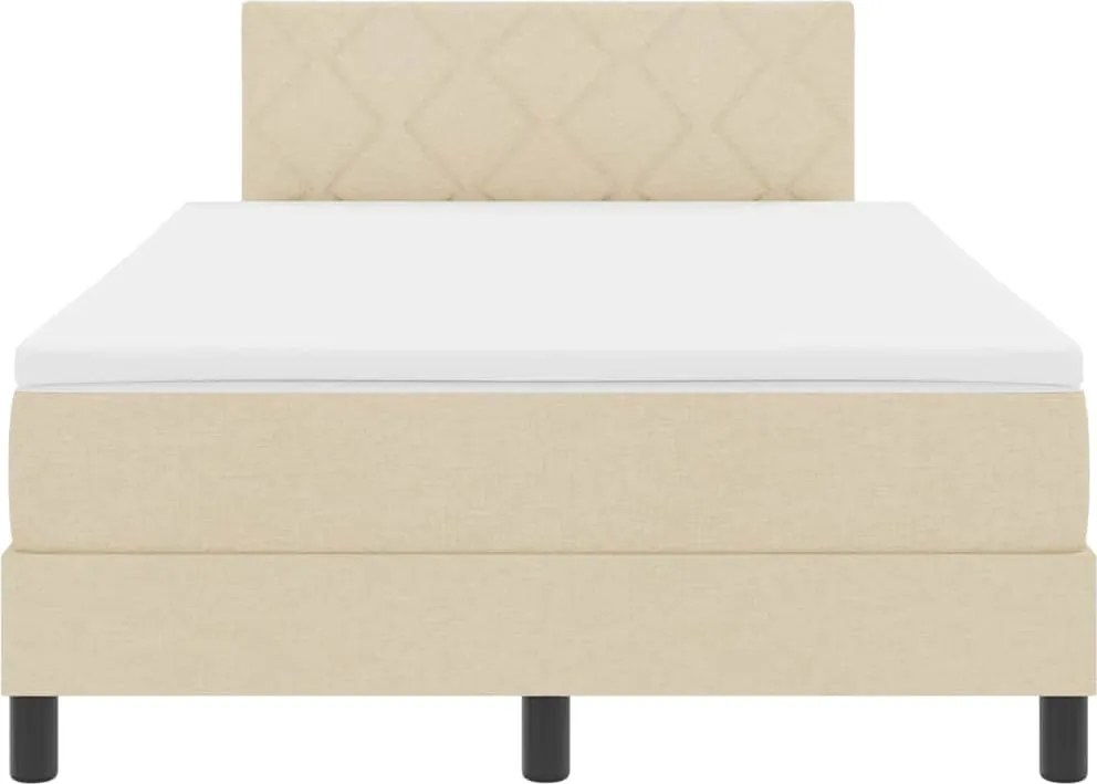 Postel s boxspringem s polštářem Krémová 120 x 190 cm textil 3338753