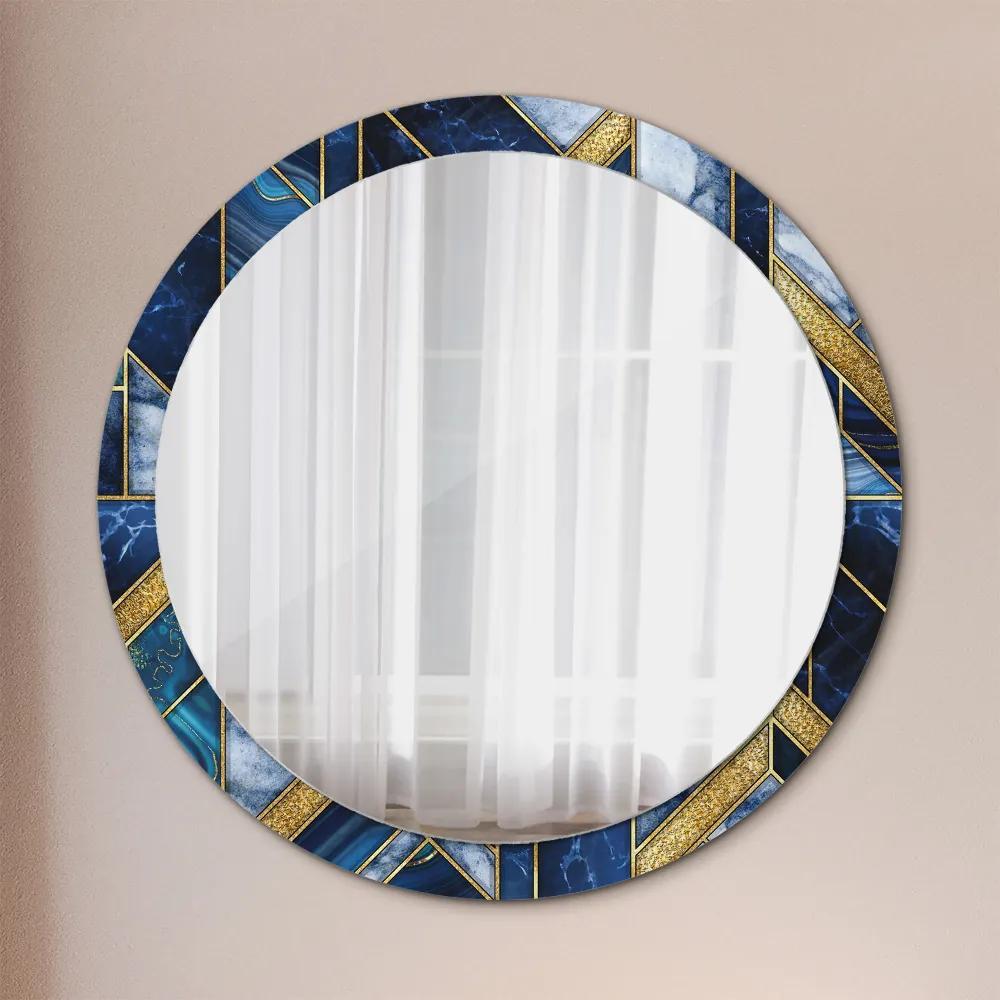 Kulaté dekorativní zrcadlo Moderní mramor fi 100 cm