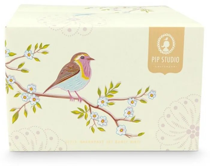 Pip Studio Early Bird set 2 misek Ø 15cm, modrý (sada 2 misek v dárkové krabičce)