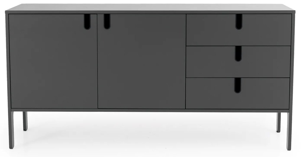 TENZO Dřevěná komoda UNO 171cm šedá 9008555014