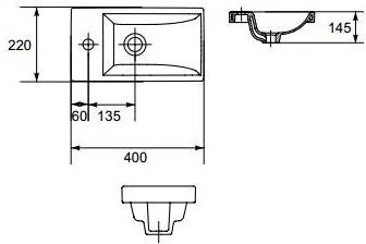 Cersanit COMO - skříňkové umyvadlo 40cm, K32-001-BOX