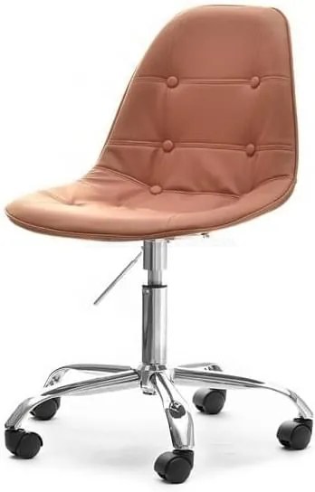 design4life Otočná čalouněná židle MOBI hnědá