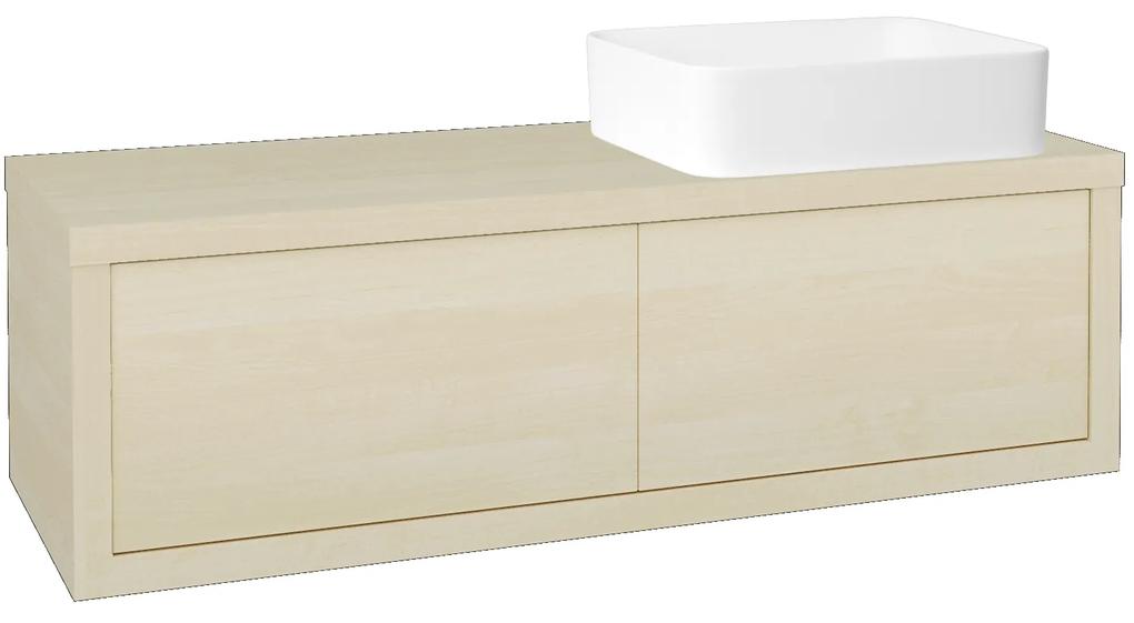 Dřevojas Koupelnová skříň STORM SZZ2 120 (umyvadlo Joy) Varianta: L01 Bílá vysoký lesk / L01 Bílá vysoký lesk / Pravé