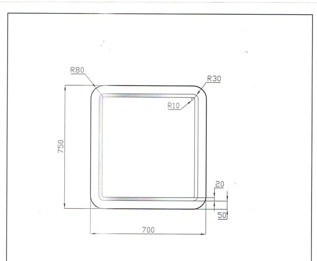 Lavedo Arizona 70 koupelnové zrcadlo s LED podsvícením