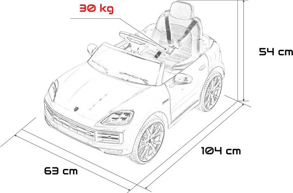 Elektrické autíčko Porsche Cayenne černé