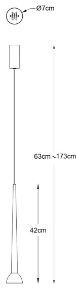 Zuma Line P0603-01A-P7B1 - LED Lustr na lanku BOSTON LED/5W/230V černá